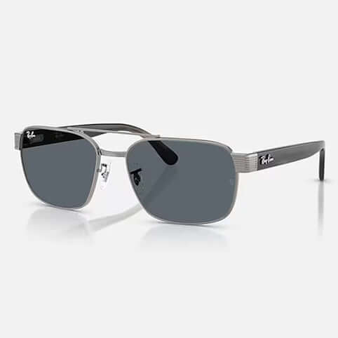 Ray-Ban Sunglasses RB3751 Polished Gunmetal / Blue I Landau – Landau Store